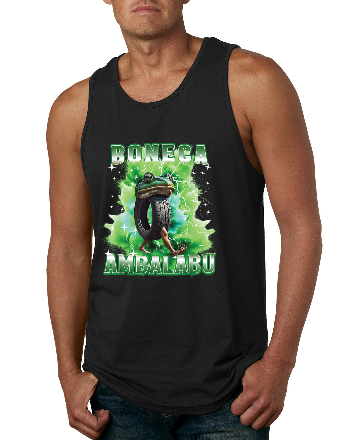 Boneca Ambalabu Frog Tire Legs Meme Italian Brainrot Funny Mens Tank ...